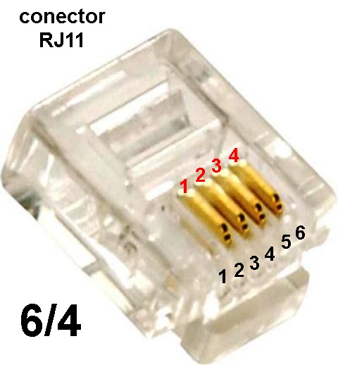 Telephone conector plug RJ11 6-4 - CLIMOLUX-elektrotehnika